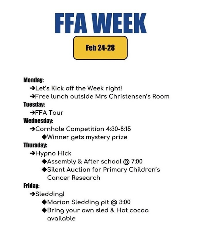 Ffa Week Activities Ideas